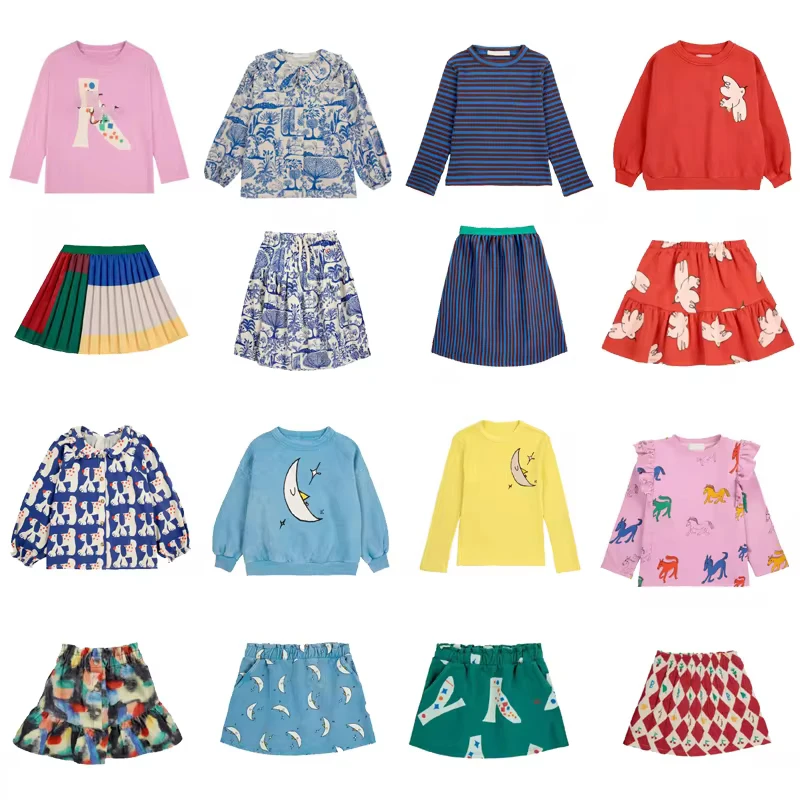 aw24-bc-kids-tops-and-skirts-clothing-sets-girls-cute-sweatshirt-t ...