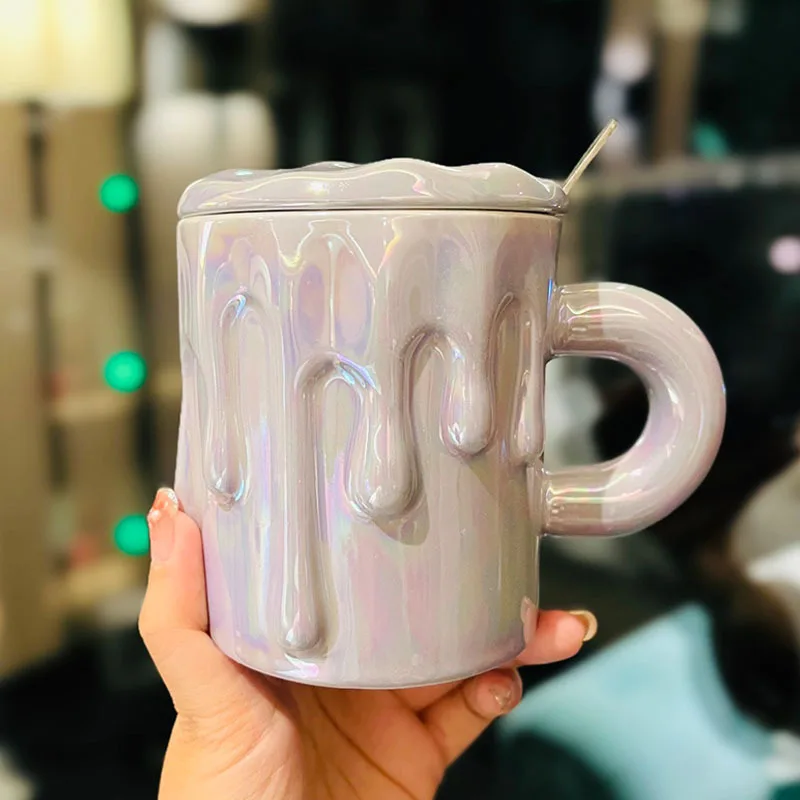 Taza-de-leche-con-forma-de-perlas-fundidas-taza-de-caf-de-cer-mica ...