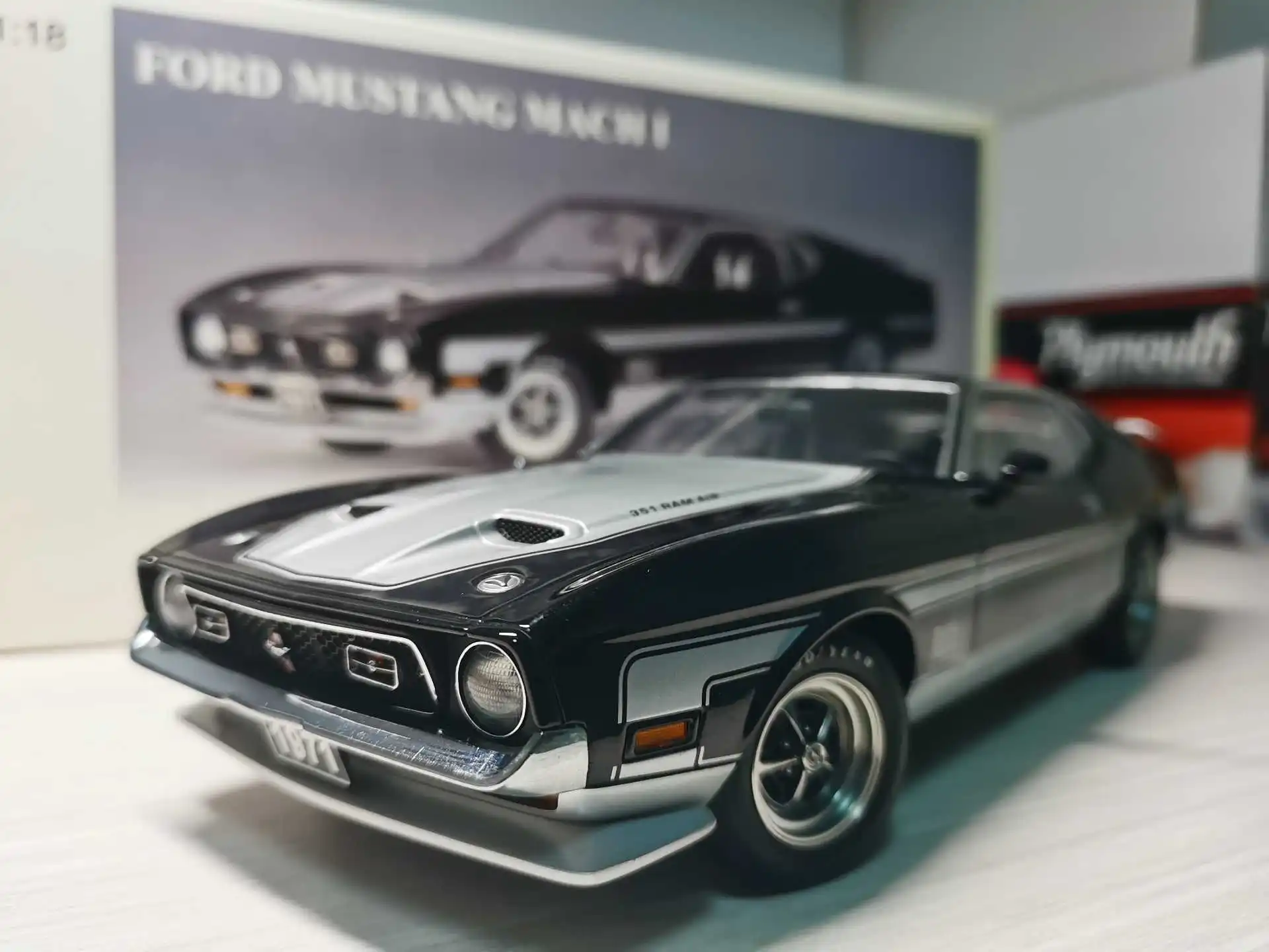 Autoart-1-18-Para-Ford-Mustang-1971-Mach-Liga-Totalmente-Aberta-Edi-o ...