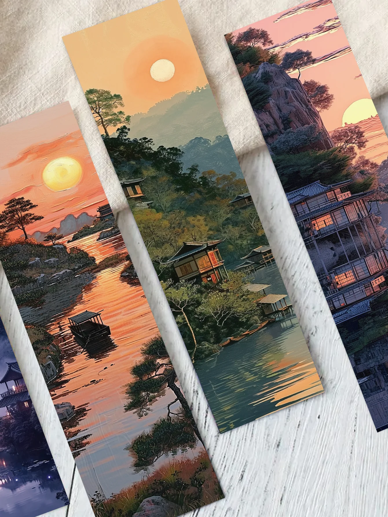 30pcs-Ancient-Style-Lake-and-Mountain-Bookmarks-DIY-Decoration-Chinese ...