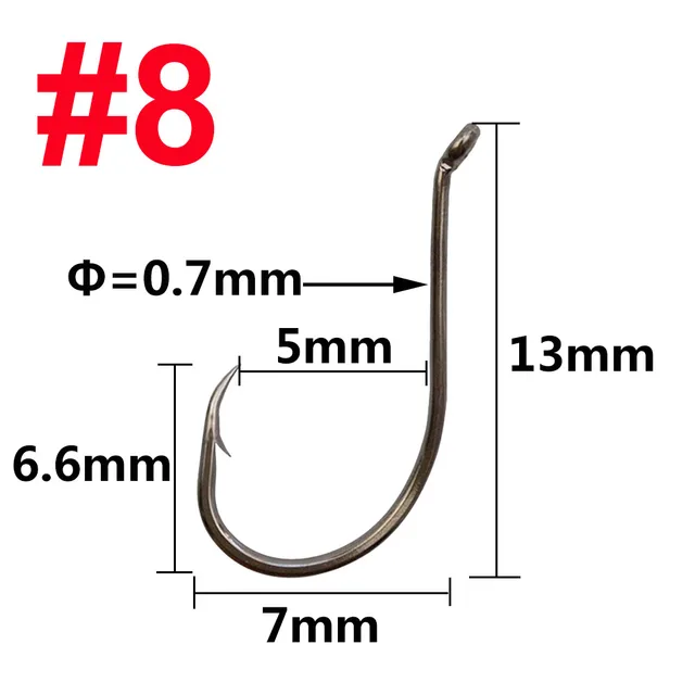 20pcs Offset Up Eye Forged Shank Hook Octopus Fishing Hook Carp Hook ...