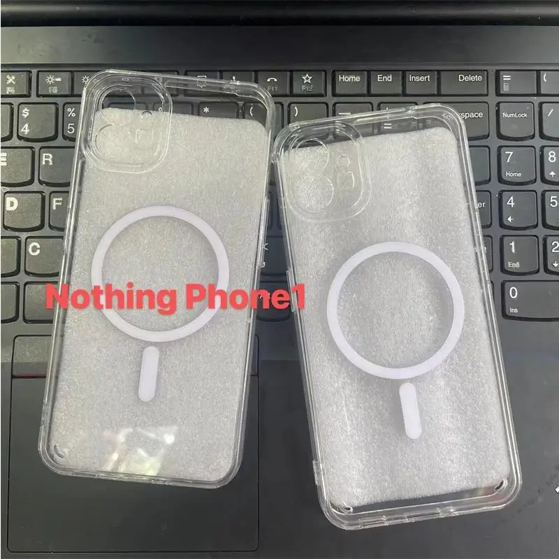 For Nothing Phone 2 Magsafe Magnetic Transparent Acrylic shockproof ...