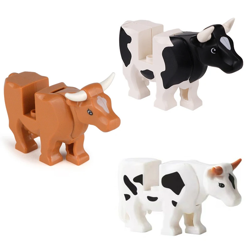 New-Cows-Animals-MOC-Parts-Building-Blocks-Farm-Ranch-Scene-Bricks-Toys ...