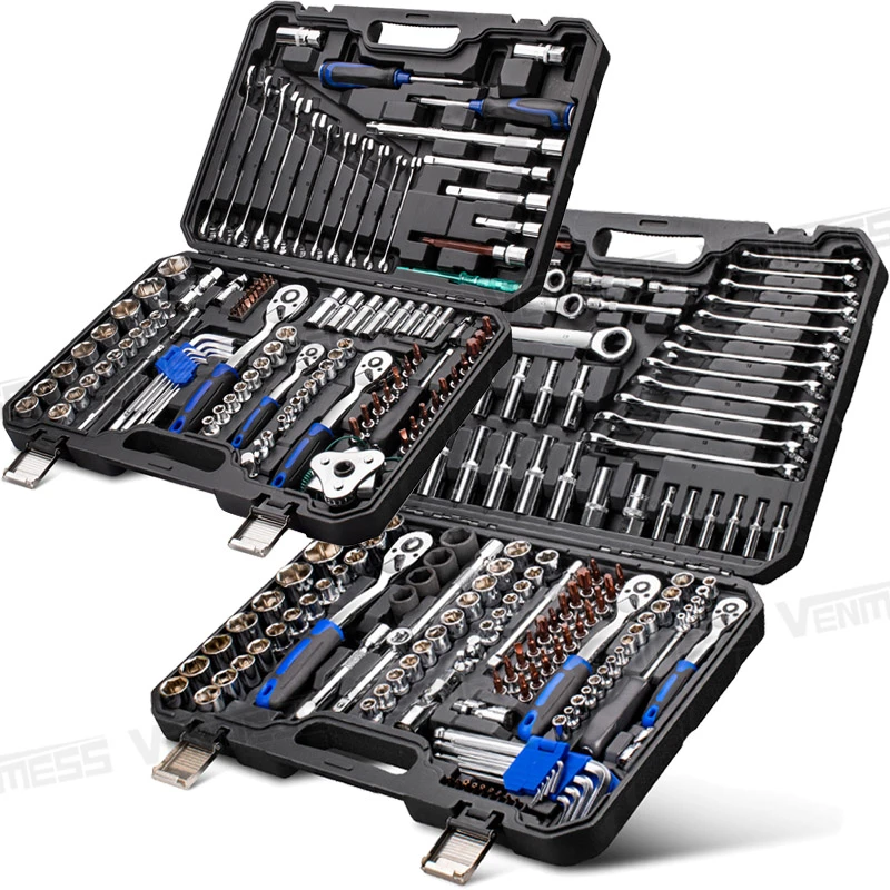 가정용/자동차 수리 공구 세트, 1/4 "3/8" 1/2 "드라이브 소켓 렌치 세트, 가정용 수공구 정비사의 공구 세트| | - AliExpress