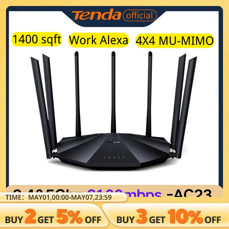 Tenda-WiFi-Router-AC23-AC2100-Dual-Band-2-4G-5GHz-Gigabit-Router ...