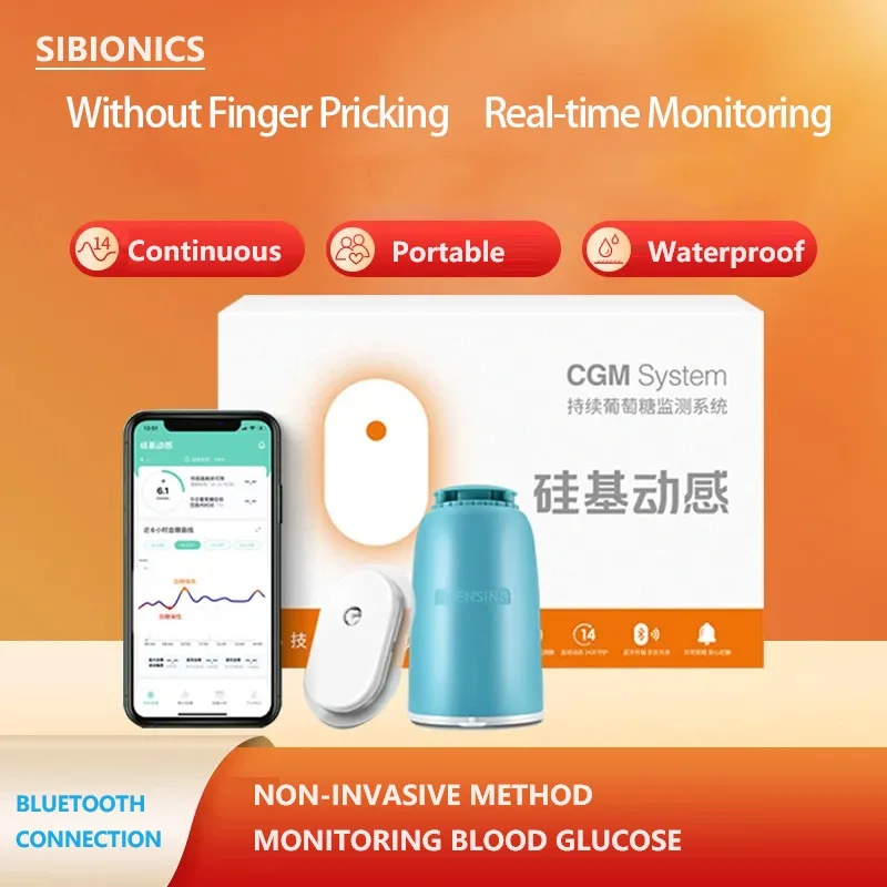 Medidor-de-glicose-no-sangue-Sibionics-Freestyle-n-o-invasivo-Sensor-de ...