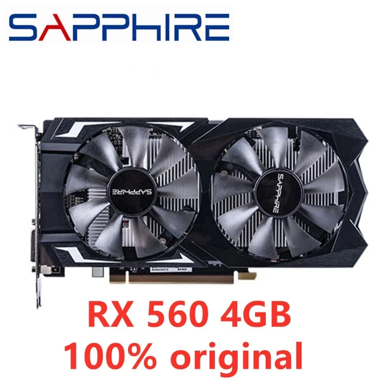 SAPPHIRE RX 560 4GB 비디오 카드, GPU Radeon RX 560D 4G RX570 RX580 그래픽 카드 ...