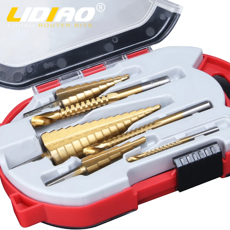 LIDIAO-6-PCS-Set-Drill-Bit-Saw-Drill-Bit-Set-Tool-Kit-Woodworking-Hole ...