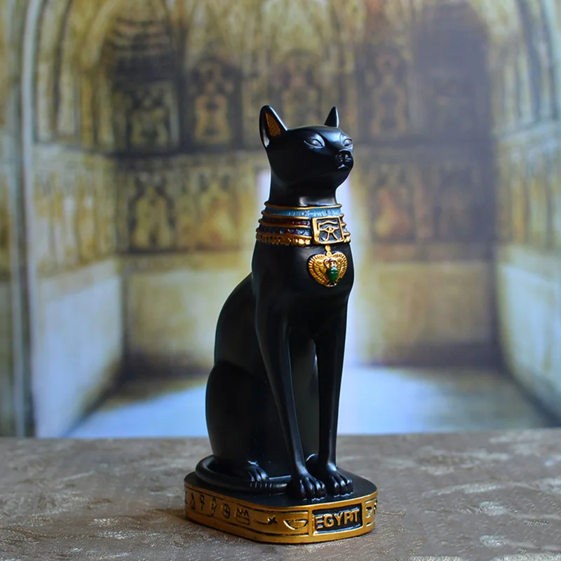 Figura de diosa de gato egipcio Bastet, estatua de dios Anubis egipcio ...