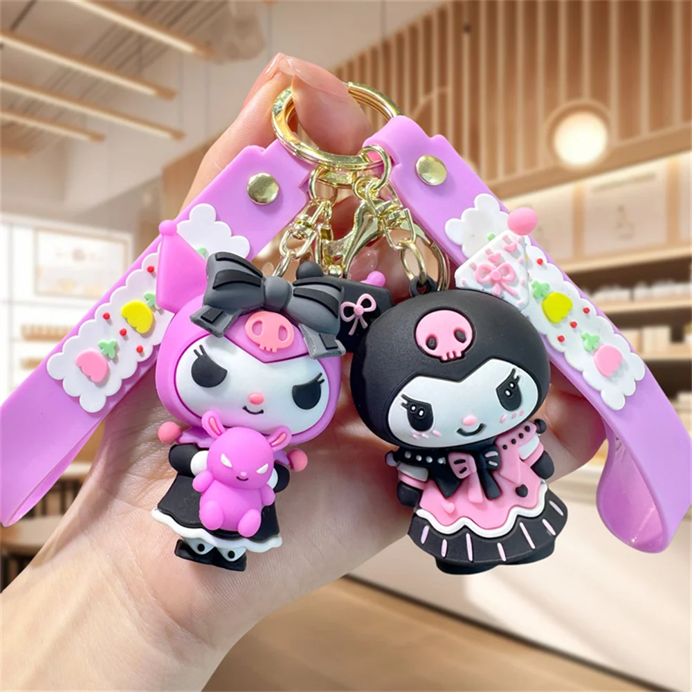 Sanrio-Kuromi-Hello-Kitty-ping-ino-Rana-perro-gato-lindos-llaveros-con ...