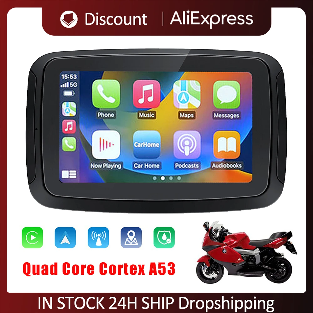 5-Inch-GPS-Motorcycle-Navigator-IPX7-Waterproof-Carplay-Touch-Screen ...
