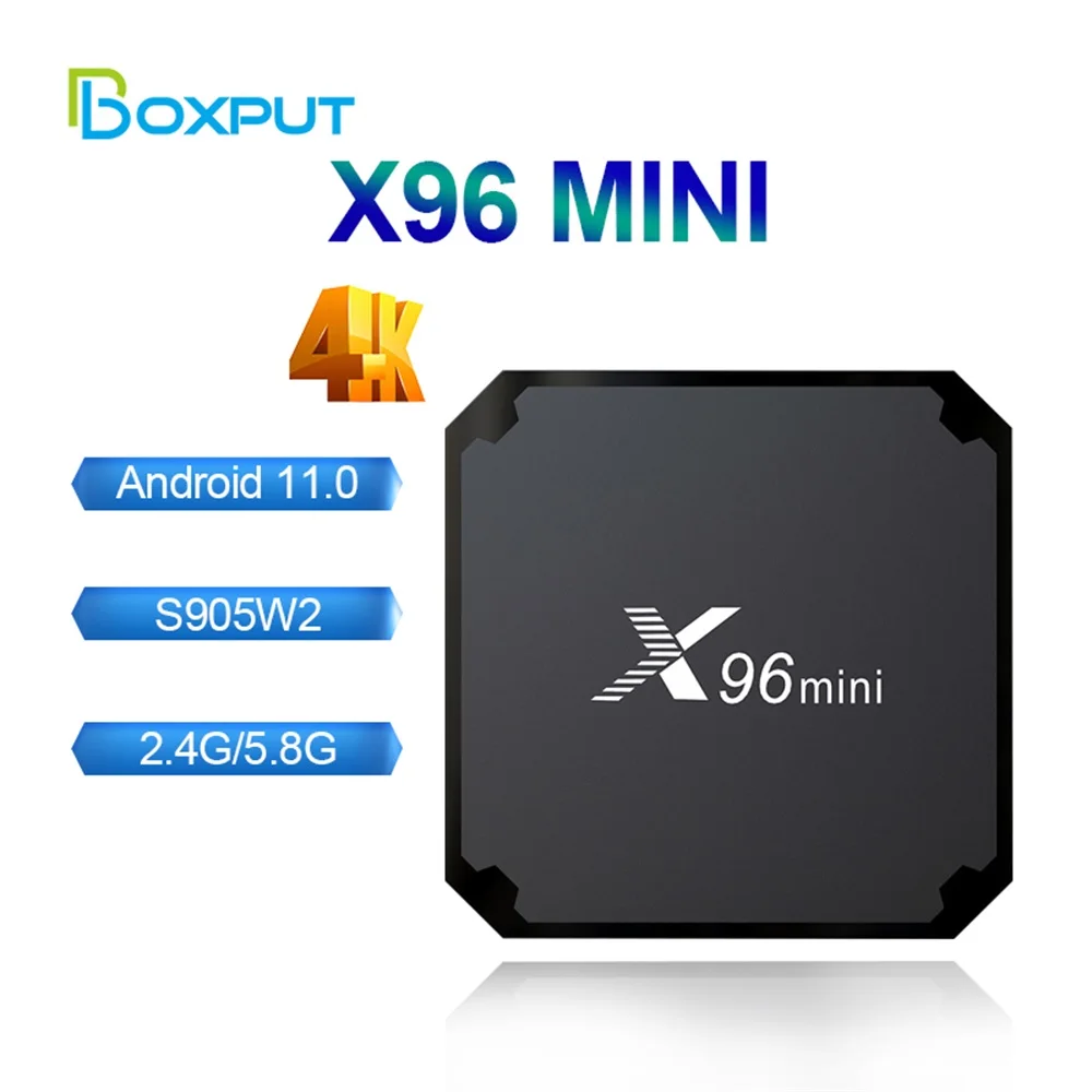 X96 Mini Android 11 Smart TV Box, 2.4G et 5.8G, WiFi sans fil, 4K HDR10 + Media First, S905W2 ...