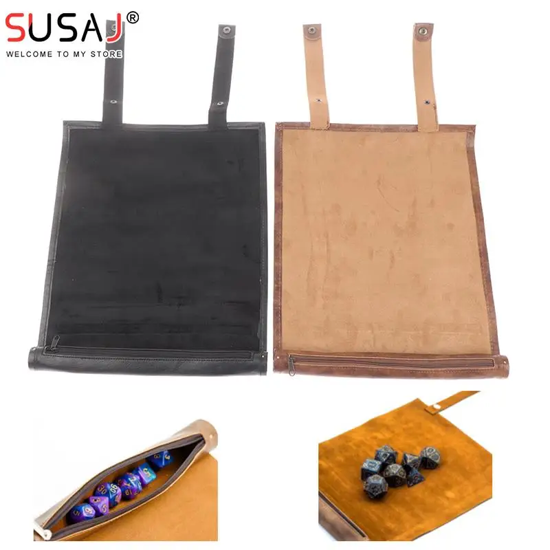 DND-Dice-Tray-Dice-Rolling-Mat-With-Zippered-Dice-Holder-Compatible ...