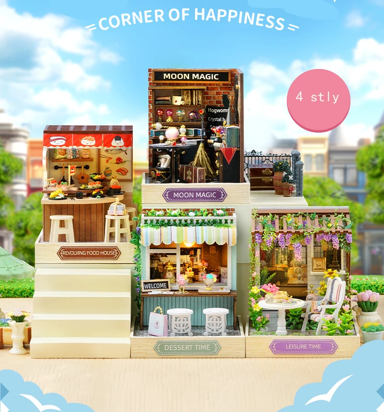 Mini-Miniature-Doll-House-DIY-Small-House-Kit-Making-Room-Toys-Home ...