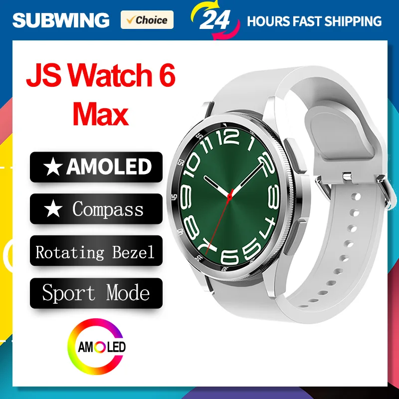 JS-reloj-inteligente-6-Max-AMOLED-para-hombre-y-mujer-pulsera-con-bisel ...