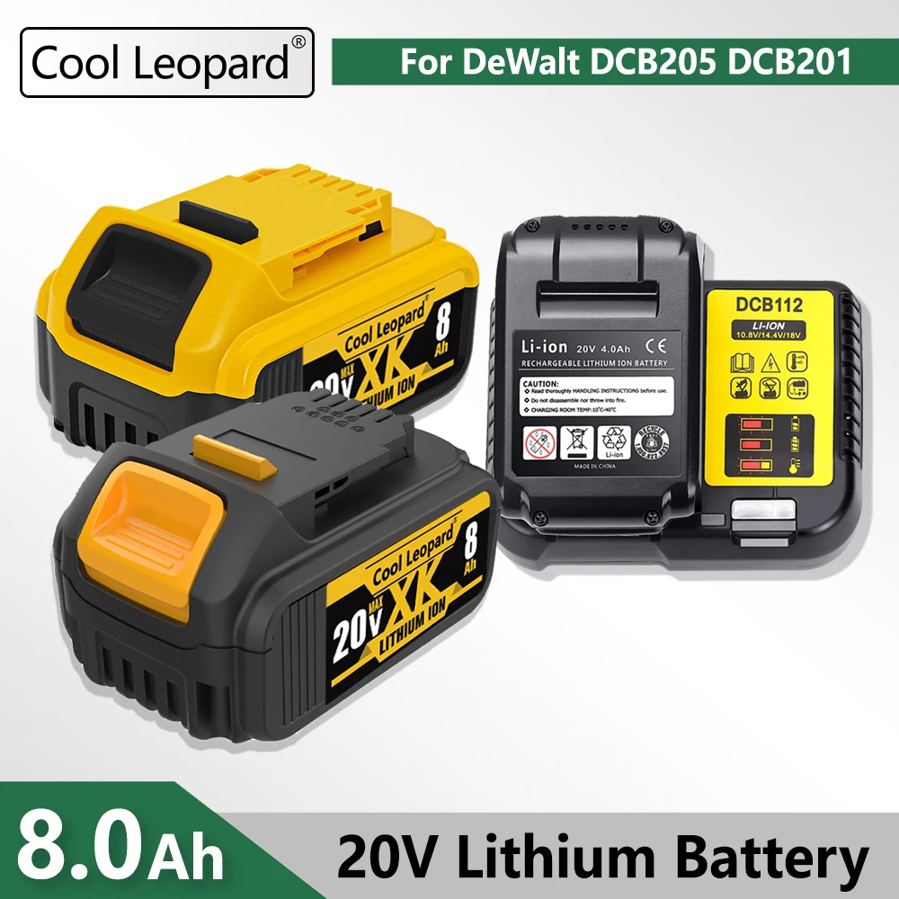 Original-DCB200-20V-8000mAh-Lithium-Replacement-Battery-For-Dewalt-18V ...