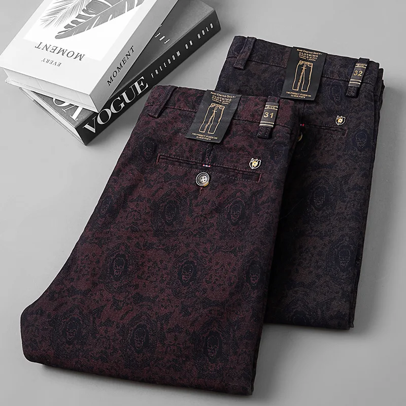 Patterned Plaid Casual Mens Pants Printing Trousers Fashion Spring ...