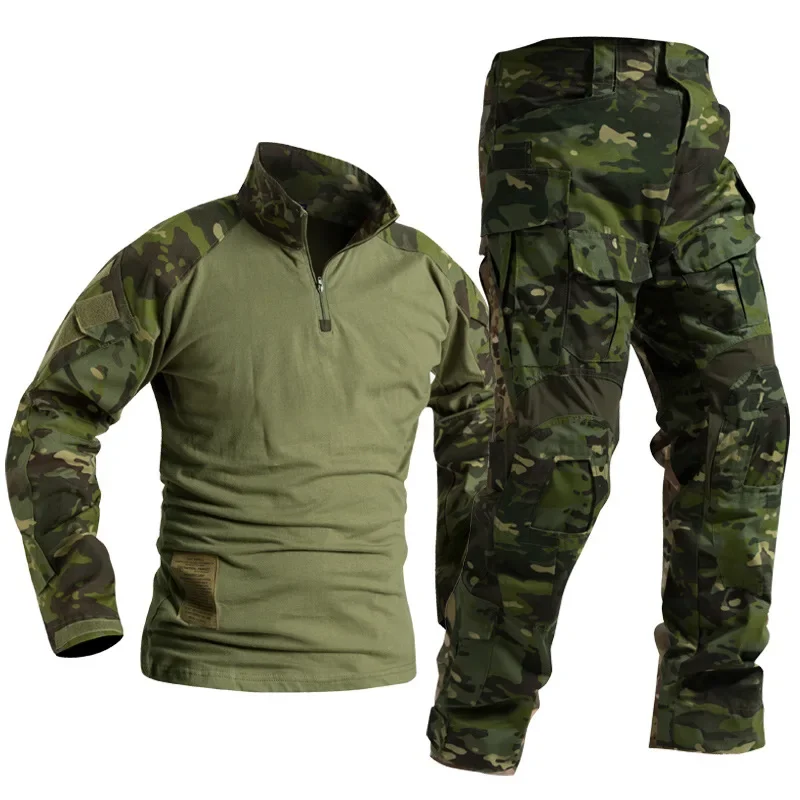Man-Hunting-Clothing-Sets-Tactical-Uniforms-BDU-Hiking-Suit-Camouflage ...