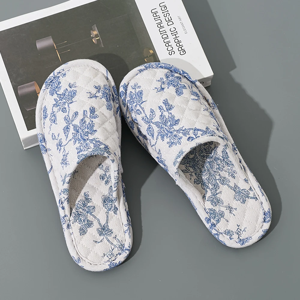 Home Indoor Slippers Soft Bottom Antislip Women Slippers Fashion Cotton ...
