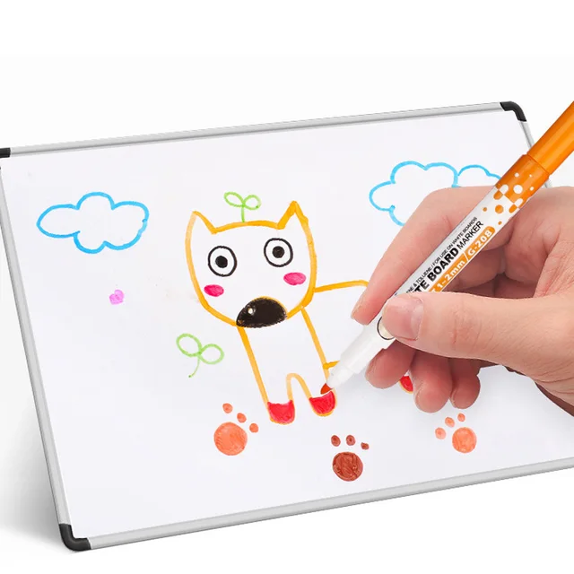 8 Colors Erasable Magnetic Whiteboard Marker Eraser Liquid Chalk ...