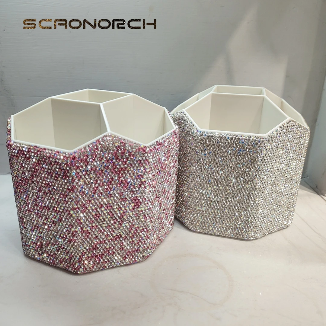 Luxury-Diamond-Makeup-Brush-Storage-Bucket-5-Grid-Lipstick-Eyebrow ...