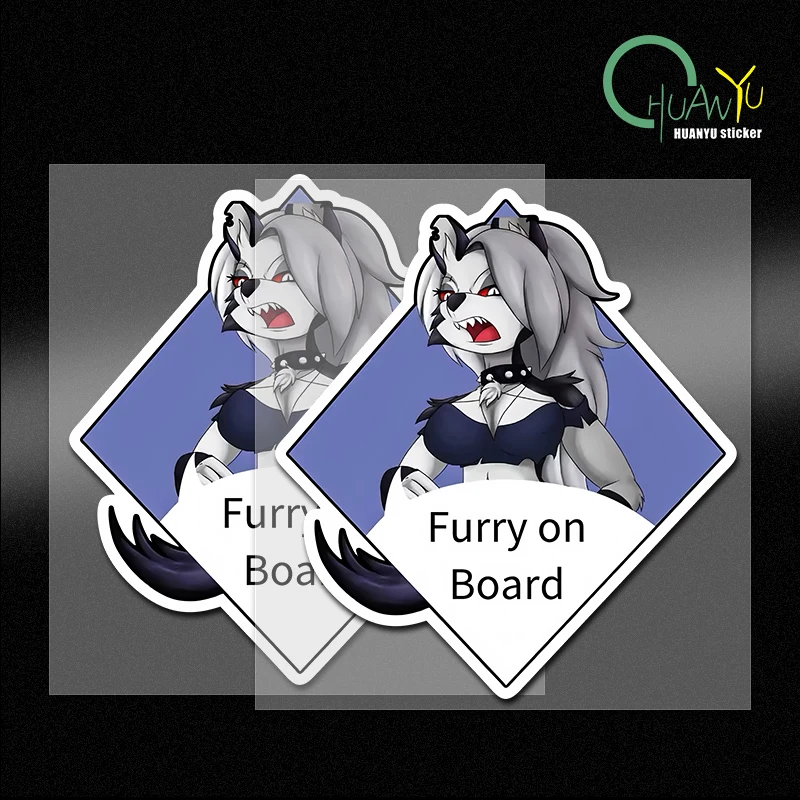 Cartoon Cute Furry on Board Stickers, Car Motorcycle Laptop Stickers ...