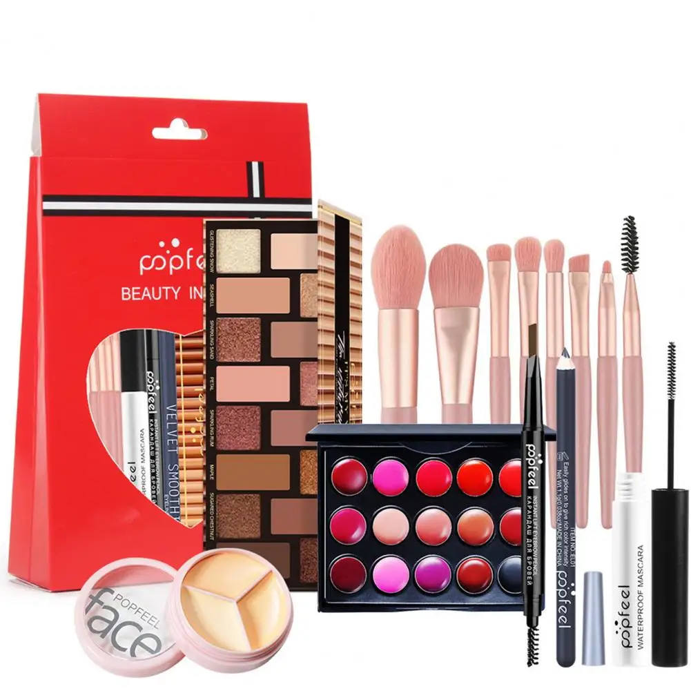 1-Set-Face-Makeup-Set-Non-Smudge-Concealer-Eyeliner-Eyeshadow-Lip-Gloss ...