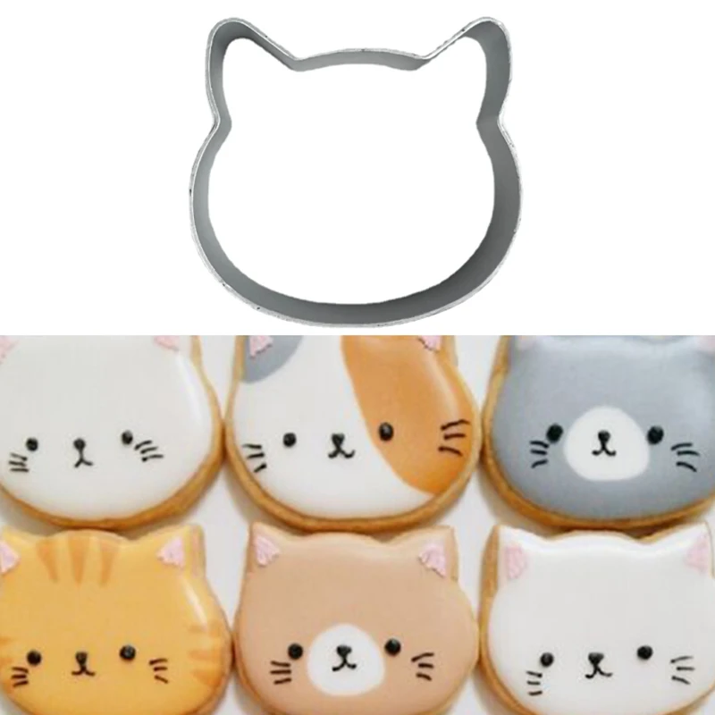 Aluminium Alloy Cat Shape Cookie Cutter Biscuit Mold Easter Biscuit ...