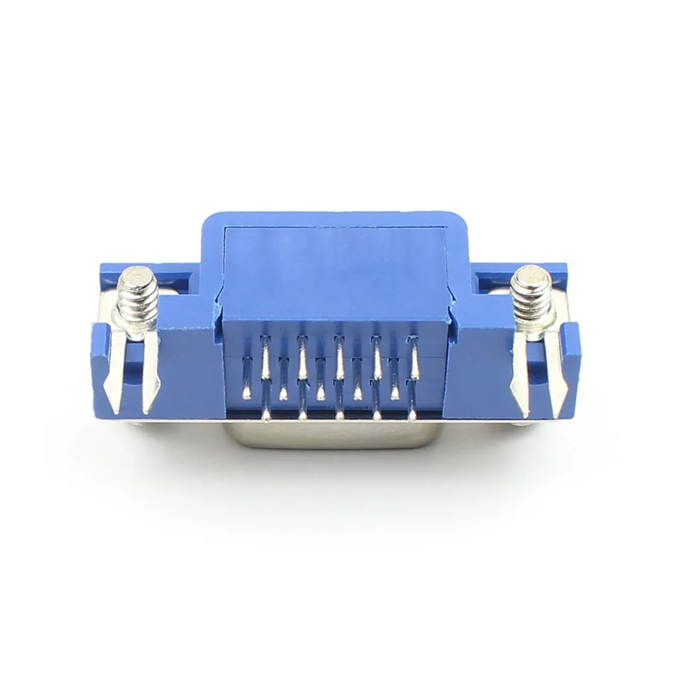 9 Pin D Sub Connector 5Pcs Blue D-SUB 15 Pin Female Right Angle VGA PCB ...