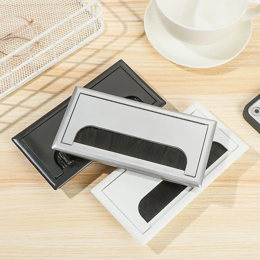 Plastic Computer desktop Decor Outlet Port Desk Cable Box Wire Hole ...