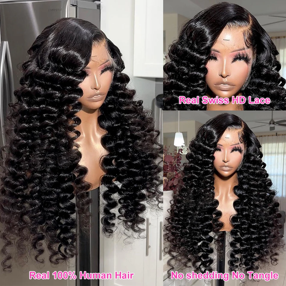 Luvin Loose Body Wave Brazilian 30 36 Inch 13x4 HD Lace Frontal Human ...