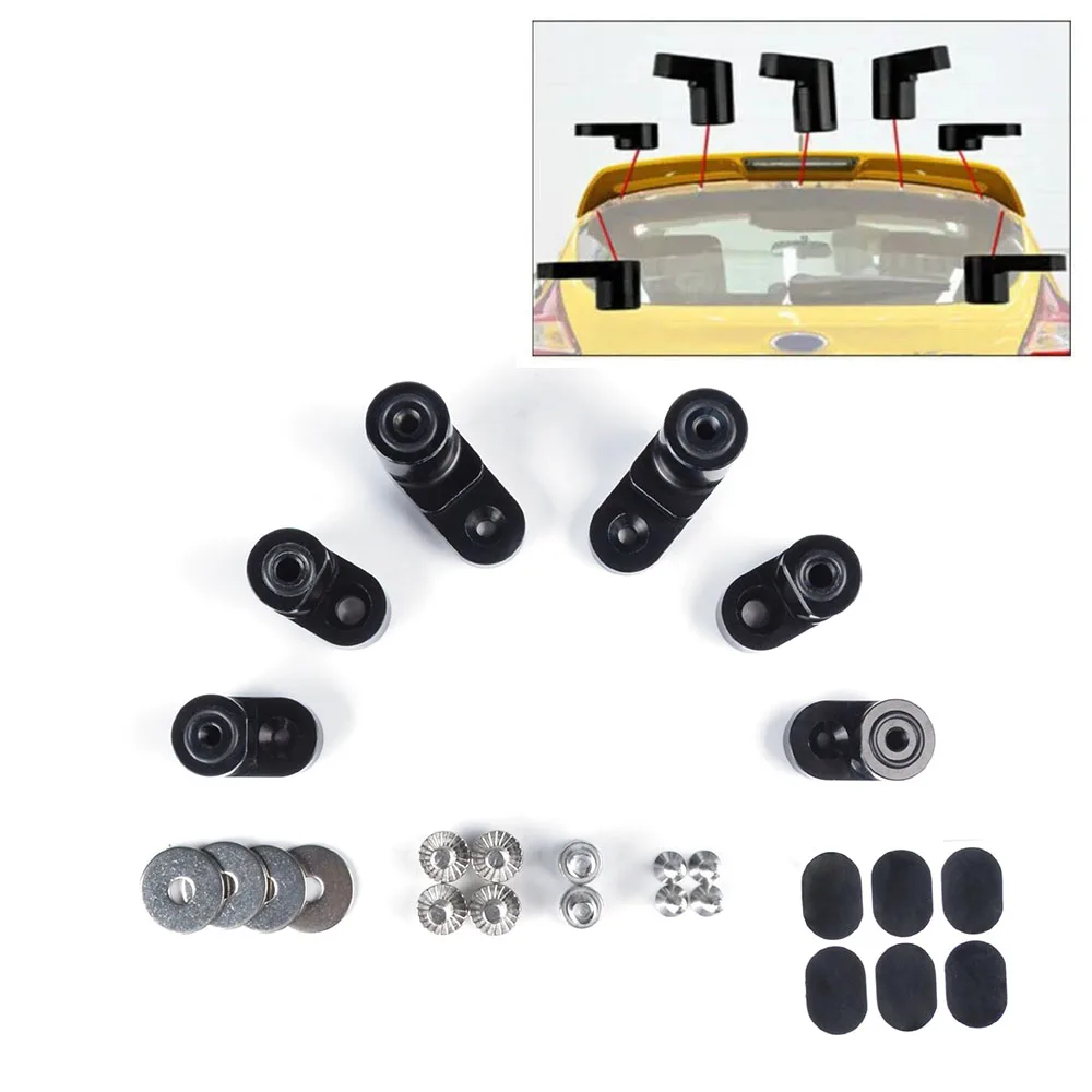 Bolt-on-Black-Rear-Wing-Spoiler-Riser-Extender-Kit-Fit-for-13-18-Ford ...