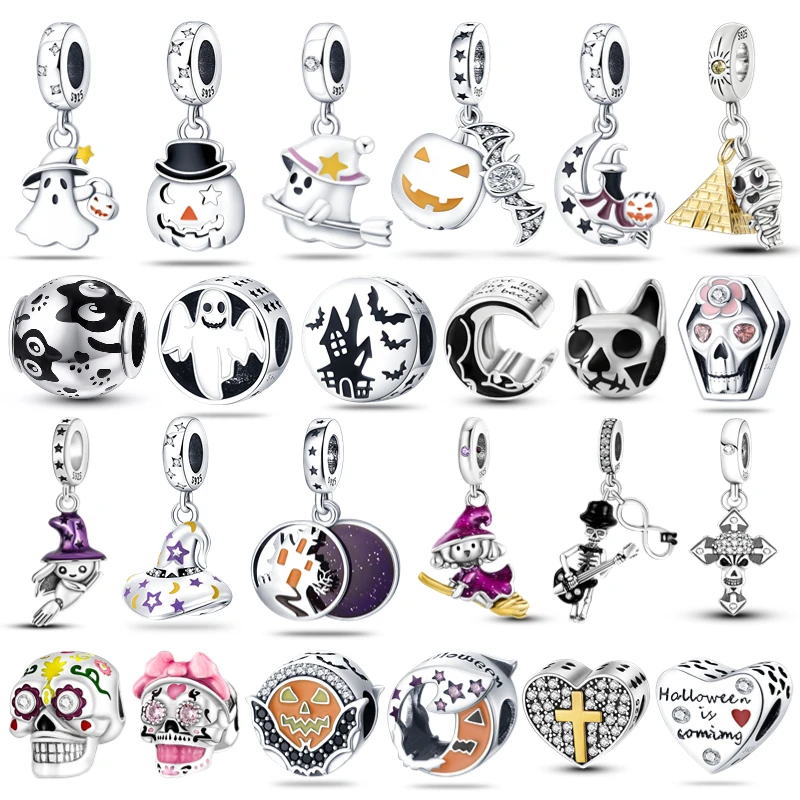 Charm Pandora Silver 925 Skull | Pandora Halloween Charms 2022 - 2023 ...