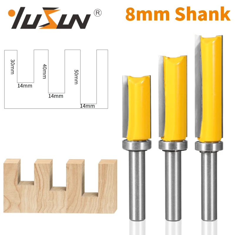 Yusun 8mm Shank Cove 14mm Pattern Bit Router Bit Carbide Cutters ...