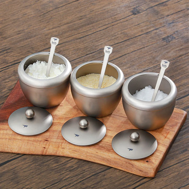 Keith-Camping-Tableware-Titanium-Seasoning-Jar-220ml-Salt-Sugar-Pepper ...