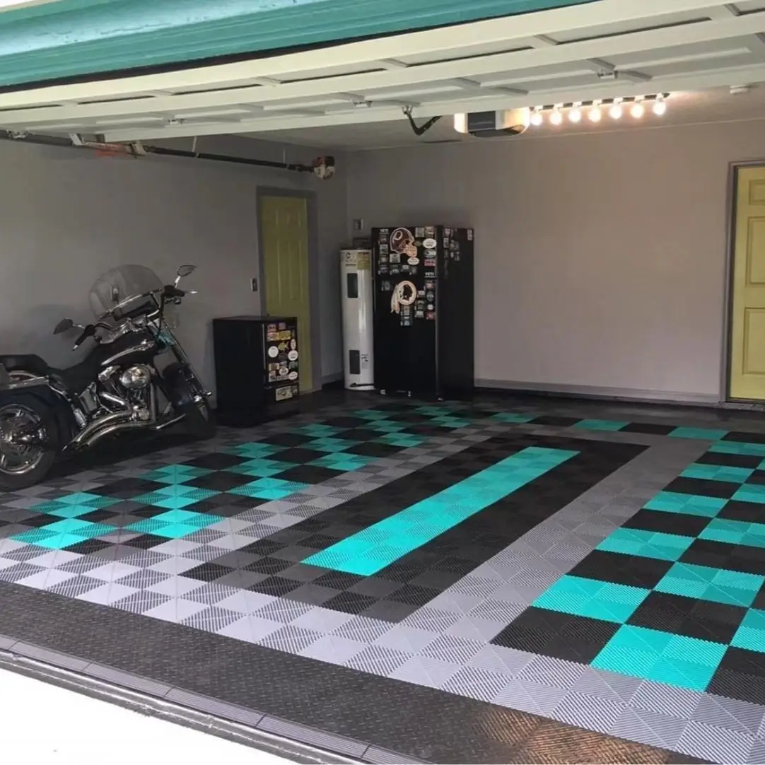 Rigid-Plastic-Garage-Floor-Tiles-Auto-detailing-workshop-Car-washroom-Modular-Interlocking ...
