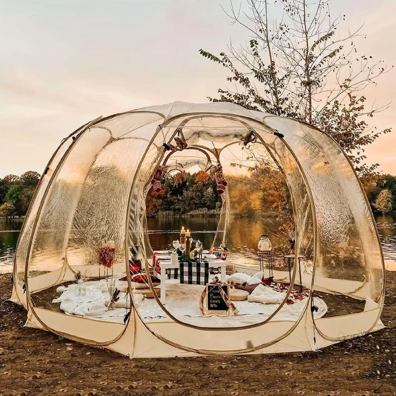 Luxury-Outdoor-Bubble-PVC-Dome-Garden-Canopy-Tent-Pop-Up-Transparent ...