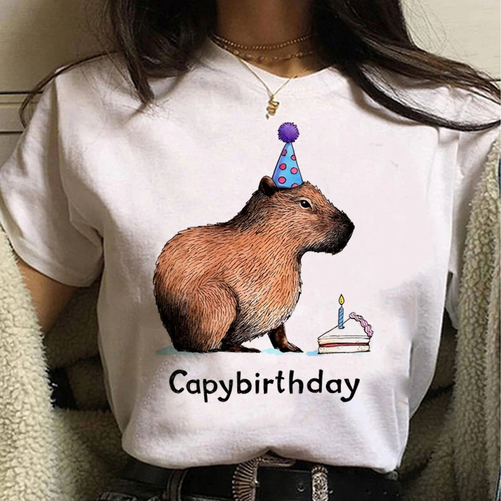 Capybara-Camiseta-divertida-con-estampado-de-cumplea-os-para-mujer ...