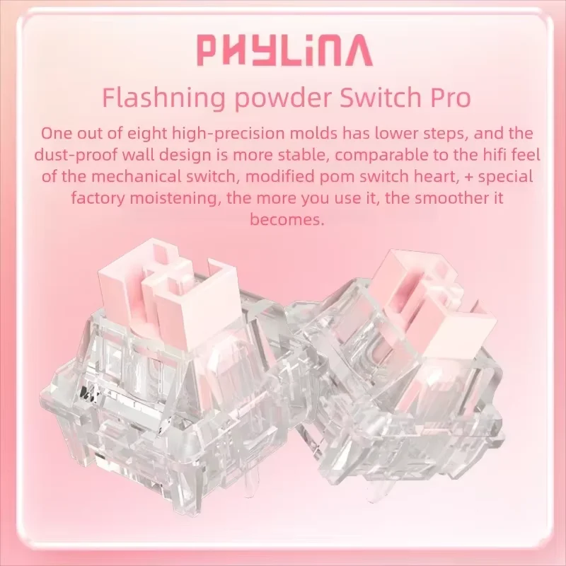 PHYLINA Flashning Power Pro Magnetic Switch Pink 35g Linear Pom Stem ...