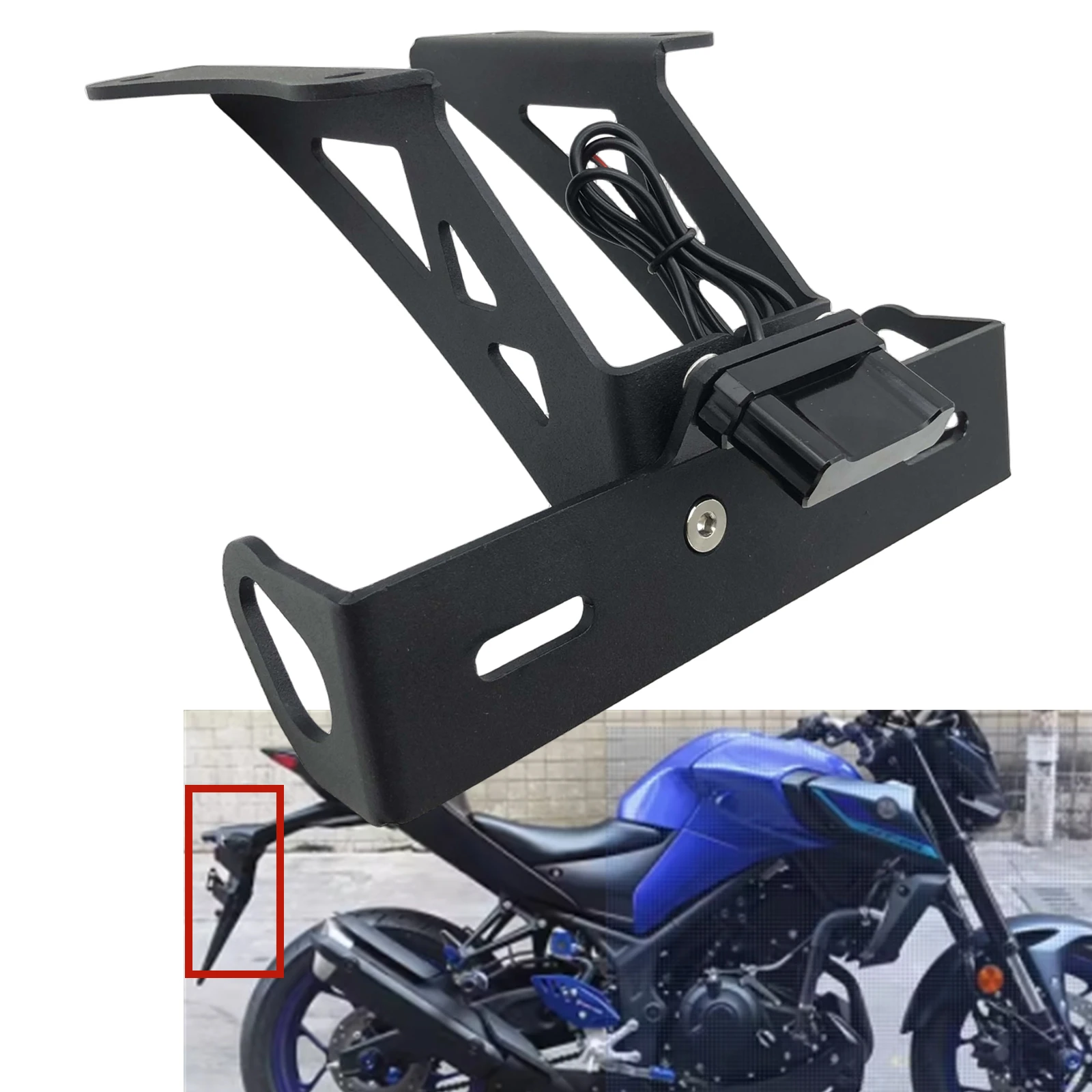 For-YAMAHA-R25-R3-2019-2022-Motorcycle-Rear-License-Plate-Panel-Holder ...
