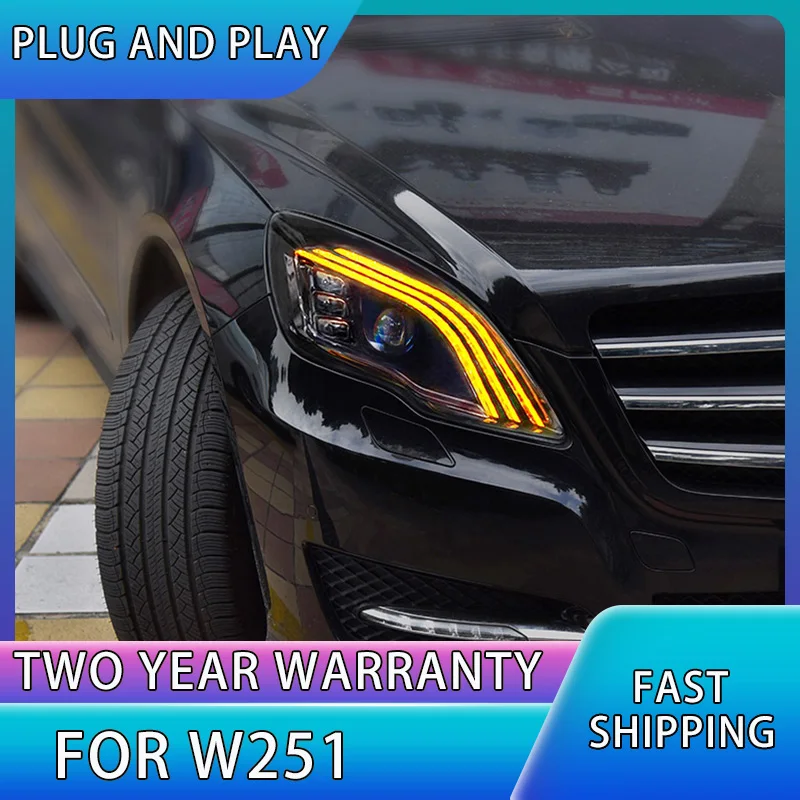 Car-Lights-for-BENZ-W251-LED-Headlight-Projector-Lens-2010-2017-W251-R ...