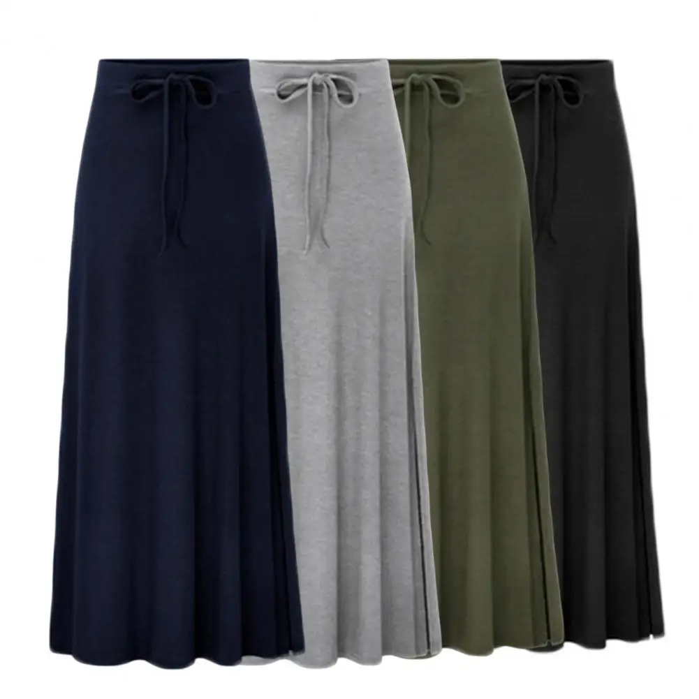 Elegant Casual A-Line Long Skirt Female Maxi Skirt Slim Streetwear