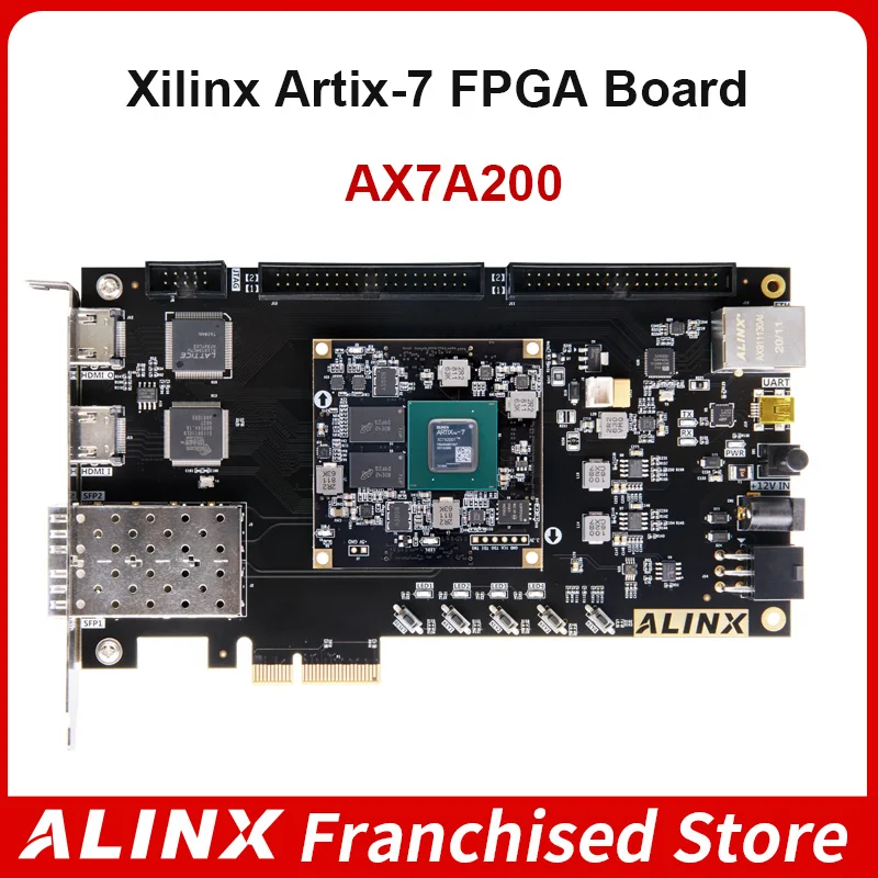 ALINX XILINX FPGA 개발 보드, A7 SoMs, XC7A 200T SFP PCIe, AX7A200, Artix 7 XC7A200T|데모 보드| - AliExpress