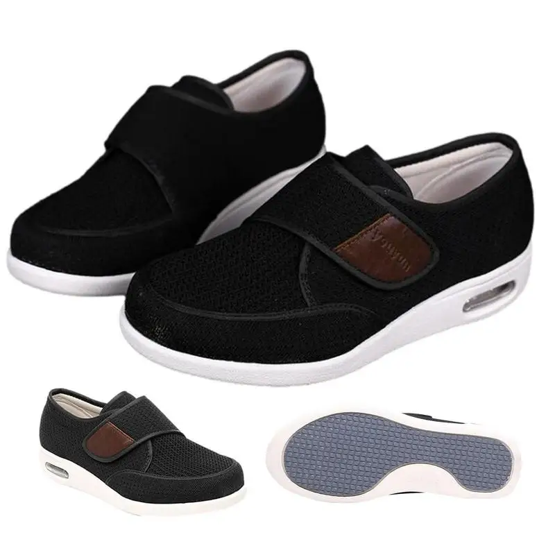 Mens Diabetic Shoes Elderly Men's Orthopedic Shoes Adjustable Closure ...
