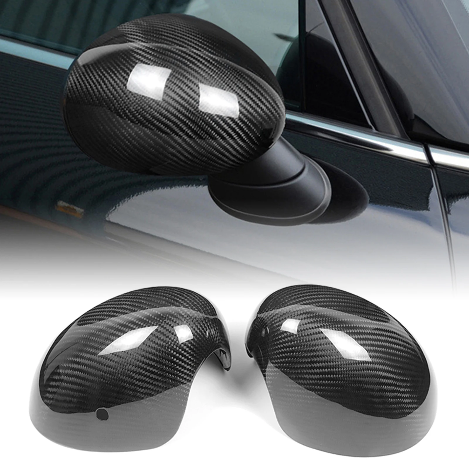 For BMW Mini F55 F56 F57 2015-2021 Dry Carbon Fiber Exterior Rear View ...