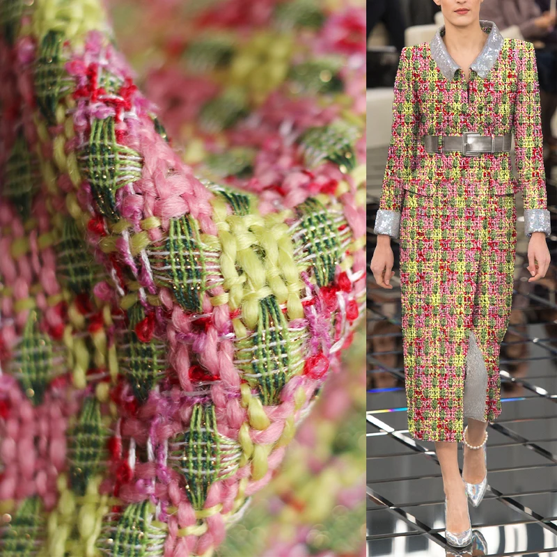 Waxberry-tela-de-Tweed-a-cuadros-para-mujer-Material-de-ropa-de-oto-o ...