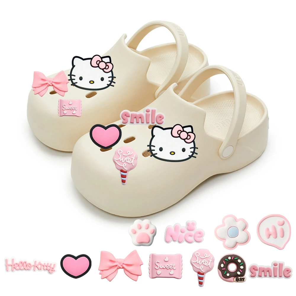 1PCS-MINISO-Pink-Hello-Kitty-Charming-Shoe-Accessories-Cute-Cartoon ...
