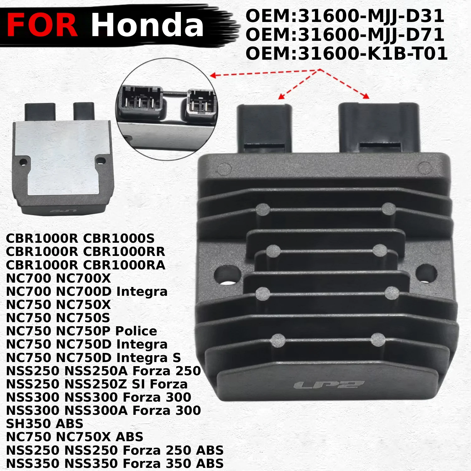 Motorcycle Parts Voltage Regulator Rectifier For Honda NC750 NC750S ...