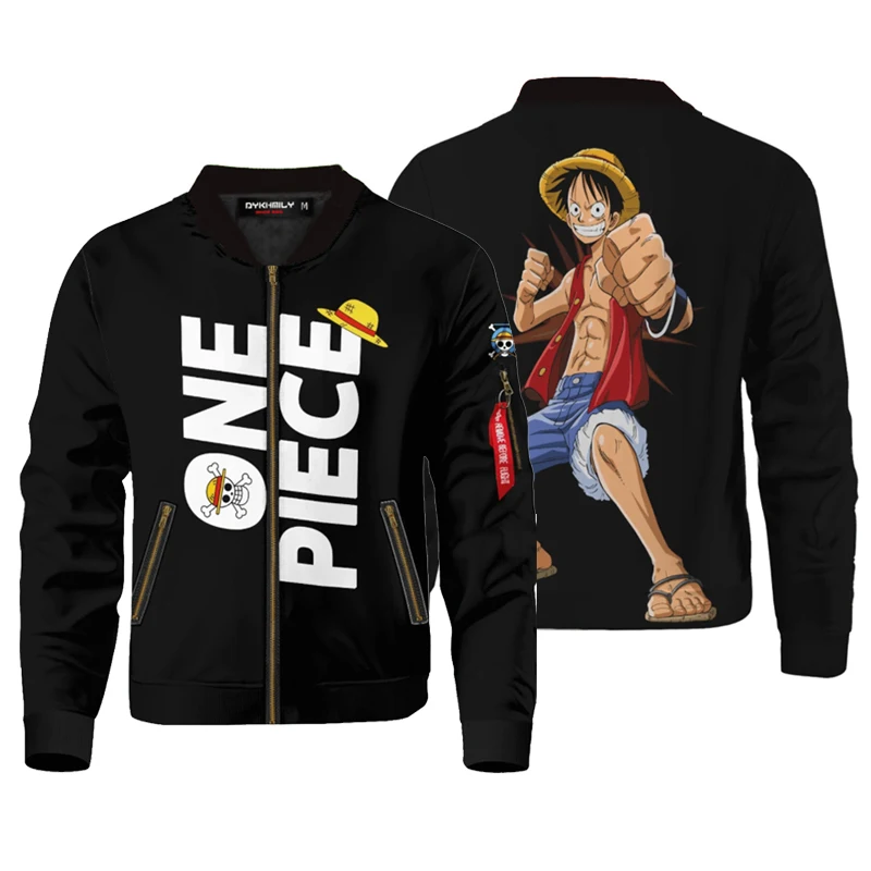 One Piece Luffy Bomber Jacket Harajuku Streetwear Roronoa Zoro 3D ...