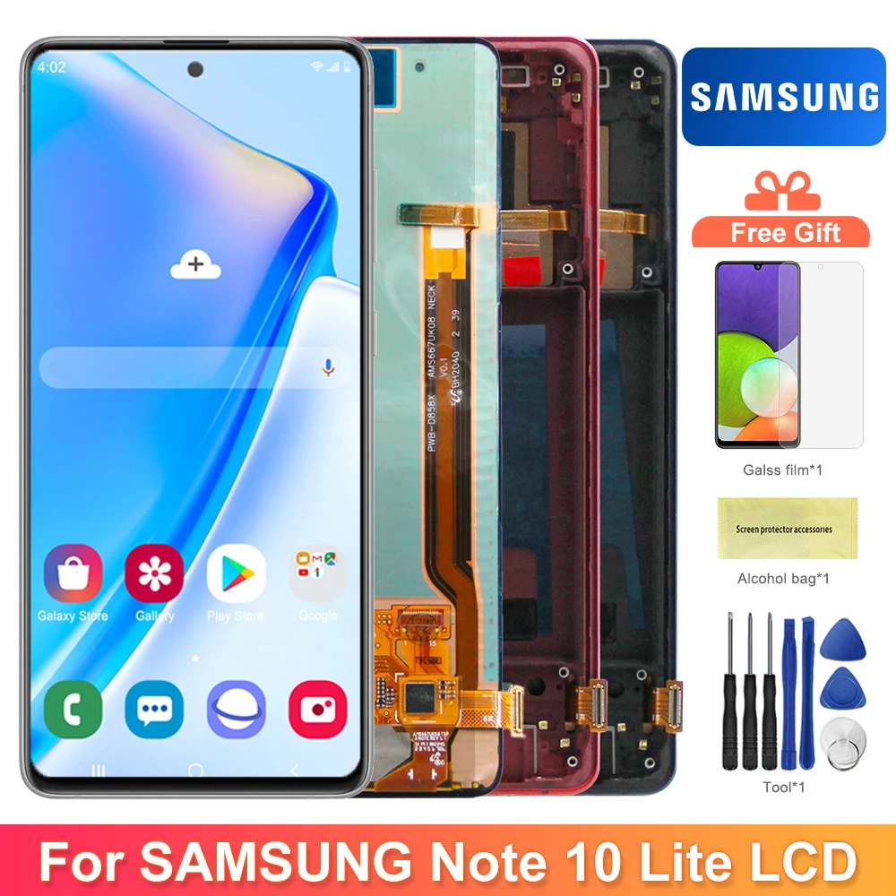 6.7 Super Super Super Amoled Nota 10 Lite Lcd, Para Samsung Galaxy Note ...